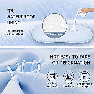 Pucmaoci Organic Waterproof Baby Lounger Covers 2 Pack| GOTS Certified 100% Cotton| Removable Cover with Waterproof Liner | Machine Washable and Dry (Cover only)（Blue & Green)