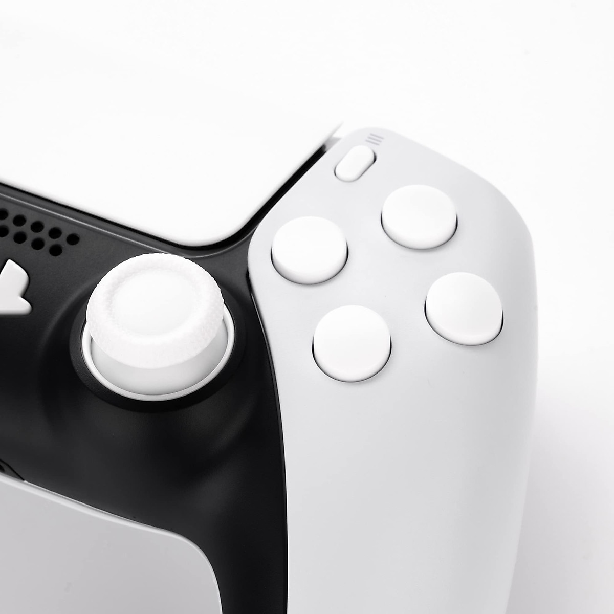 Z&Hveez Replacement Buttons Kit for PS5 Controller, D-pad & Action Buttons & L1 R1 L2 R2 Triggers & Faceplate Cover, Full Set Buttons with Repair Tools For DualSense Controller (White)
