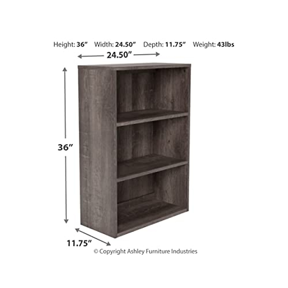 Signature Design by Ashley Arlenbry Bookcase, 2 Shelves, Light Brown