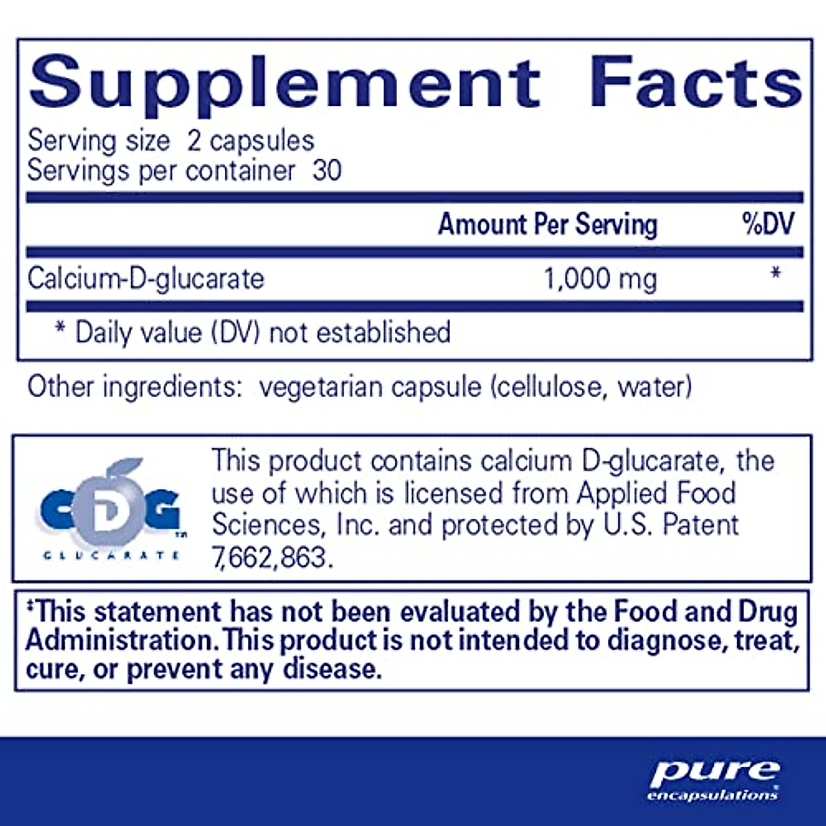 Pure Encapsulations Calcium-D-Glucarate | Supplement to Support Cellular Health in The Liver, Lungs, Breast, and Colon* | 60 Capsules