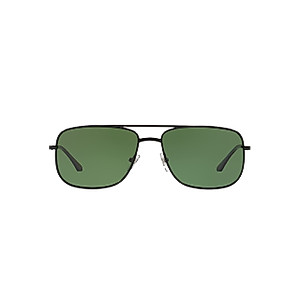 Sunglass Hut Collection Man Sunglasses Black Frame, Polarized Green Classic G-15 Lenses, 59MM