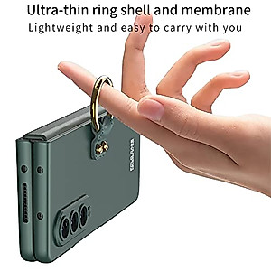 Case for Galaxy Z Fold 4 Phone Case, Fold 4 Case with Ring, Ultra-Thin Folding Screen Samsung Fold 4 Case Protective Cover with Ring, Shockproof Protector for Samsung Galaxy Z Fold 4 5G Grey