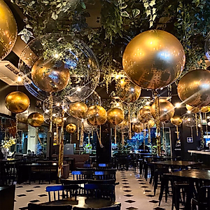 Gold Metallic Chorme Balloons Latex Party Balloons - 20 Pack 18 Inch Big Gold Balloons Large Round Helium Balloons for Baby Shower Wedding Graduation Birthday Gold Themed Party Decorations