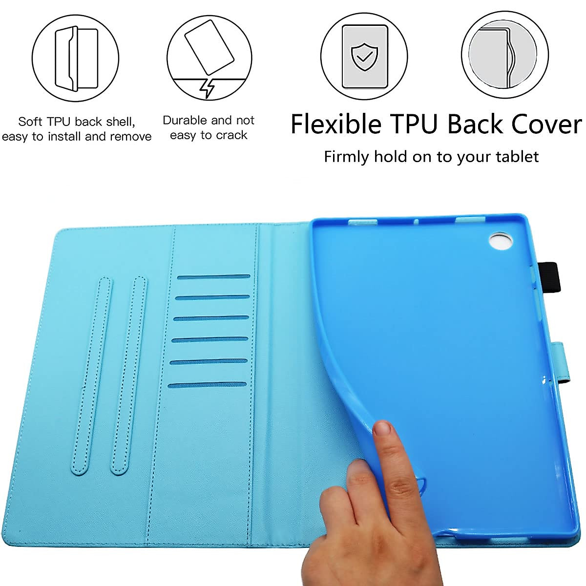 Nannxiebky Samsung Galaxy Tab A8 Case 10.5 Inch 2022, Multi-Viewing Angle Folio Stand Case with Auto Sleep Wake Feature for Galaxy A8 Tablet 2022 Model SM-X200/X205/X207, 02 Purple Butterfly