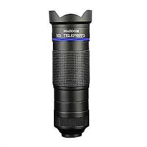 36x Cell Phone Zoom Lens Kit 4 in 1 with Phone Clip High-Definition Universal Kit for Most of The Cell Phone Good Color Reproduction for A Variety of Phone