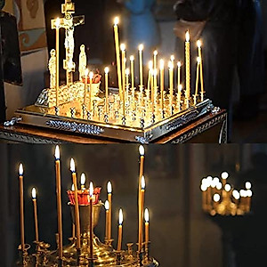 olorvela Beeswax Taper Candles Candlesticks Bulk - Skinny Taper Candles, Thin Beeswax Candles Tall Birthday Candles for Cake, 50pcs 6.3" for Hanukkah, Home Decor, (Yellow)