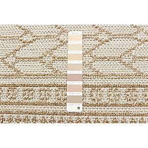 eCarpetGallery Runner Rug for Hallway Kitchen 8 feet Vintage Style Textured Taupe Carpet Runner, 368013