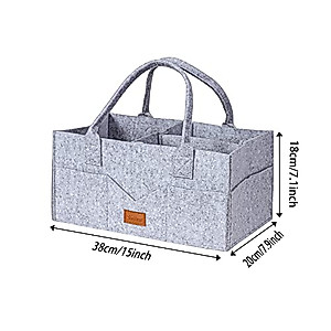 Meilleur Baby Diaper Caddy Organizer: Large Diaper Caddy for Baby Girl & Baby Boy - Felt Diaper Organizer for Changing Table & Car - Baby Diaper Caddy for Baby Nursery Storage - Portable Baby Basket