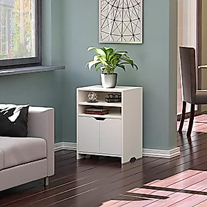 Winsome Wood Nova Storage Cabinet, 1-Drawer with Open Shelf, White