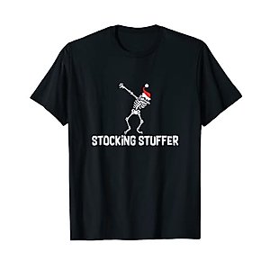 Christmas Dabbing Skeleton T-Shirt_ Stocking Stuffer Gift T-Shirt