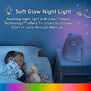 Pure Enrichment® PureBaby® Kids Bear Air True HEPA Air Purifier - Energy Star Rated, 4 Stage Air Filtration, UV-C Light, and Night Light for Medium-Large Rooms - Baby Nurseries, Kid Bedrooms (White)