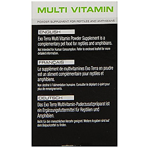 Exo Terra Multi Vitamin Powder Supplement for Reptiles and Amphibians, 1.1 Oz., PT 1860