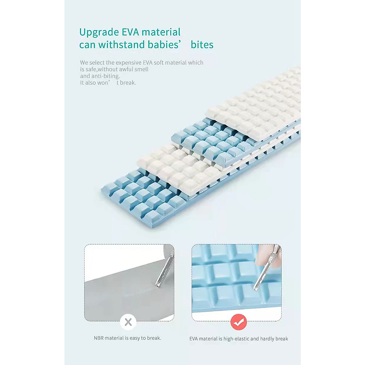 MeiGaoXin Baby Proofing Rubber Foam Corner & Edge Protectors Guards Fireplace Furniture Safety Bumper for Child Proof, 3.3ft（40inch） x 2pcs,Blue