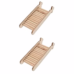 iplusmile 2pcs Hamster Climbing Ladder Hamster Wood Ladder Rat Chew Rat Ladder Hamster Cage Accessories Hamster Toys Cage for Guinea Pigs Wood Ladder Toy Wooden Sports Chinchilla Cage