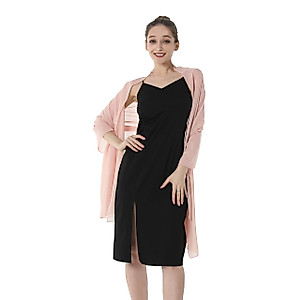 Baoqiya Women's Scarf Shawls and Wraps for Evening Dress Chiffon Shawl Soft Elegant Silky Pashmina Wedding Bridal Scarves(Blush, 79"×19")