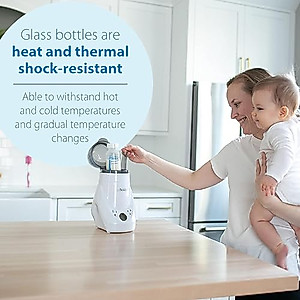 Dr. Brown's Natural Flow Anti-Colic Options+ Narrow Glass Baby Bottles, 4 oz/120 mL, with Level 1 Slow Flow Nipple, 2-Pack, 0m+ & Fragrance-Free Dish Soap, 16oz