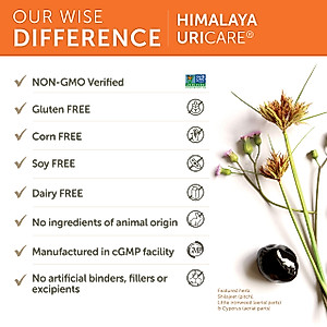 Himalaya UriCare Herbal Supplement, Kidney & Bladder Support, Urinary Tract & Urine Flow Support, Caffeine-Free, Non-GMO, Gluten Free, Vegetarian, 120 Capsules, 30 Day Supply