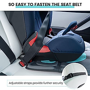 HEYTRIP Car Seat Protector, 2 Packs, Rear-Facing/Forward Facing Car Seat Mat for 0~12 Years Old Children, Waterproof, Easy Cleanup, Non-Slip, Fit Most Car Seats(Light Grey Blue)