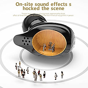 Wireless Bluetooth LED Display Electroplated Earphones,9D HiFi Stereo Sound with Mic,with Charging Case, Binaural Call,Noise Reduction Technology, IPX7 Waterproof, for Sports, for iOS Android (Black)