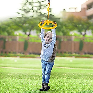 OYOCOOL Ninja Wheel Obstacle for Kids Adults 360 Degrees Rotating Joint Jungle Gym Monkey Wheel Course Outdoor Indoor Playground Backyard Warrior Obstacle Course Slacking Line