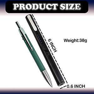 FIGHTSENSE Pen self Defense Pepper Spray Combo Pack for Men and Women self-Defense Device, USB Rechargeable Battery Life Indicator (Black)