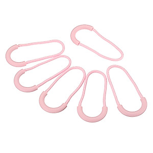 PATIKIL Zipper Pulls Extension Handle Cord, 20 Pack Finger Use Plastic U-Shape Tab Tag Extender for Luggage Backpacks, Pink