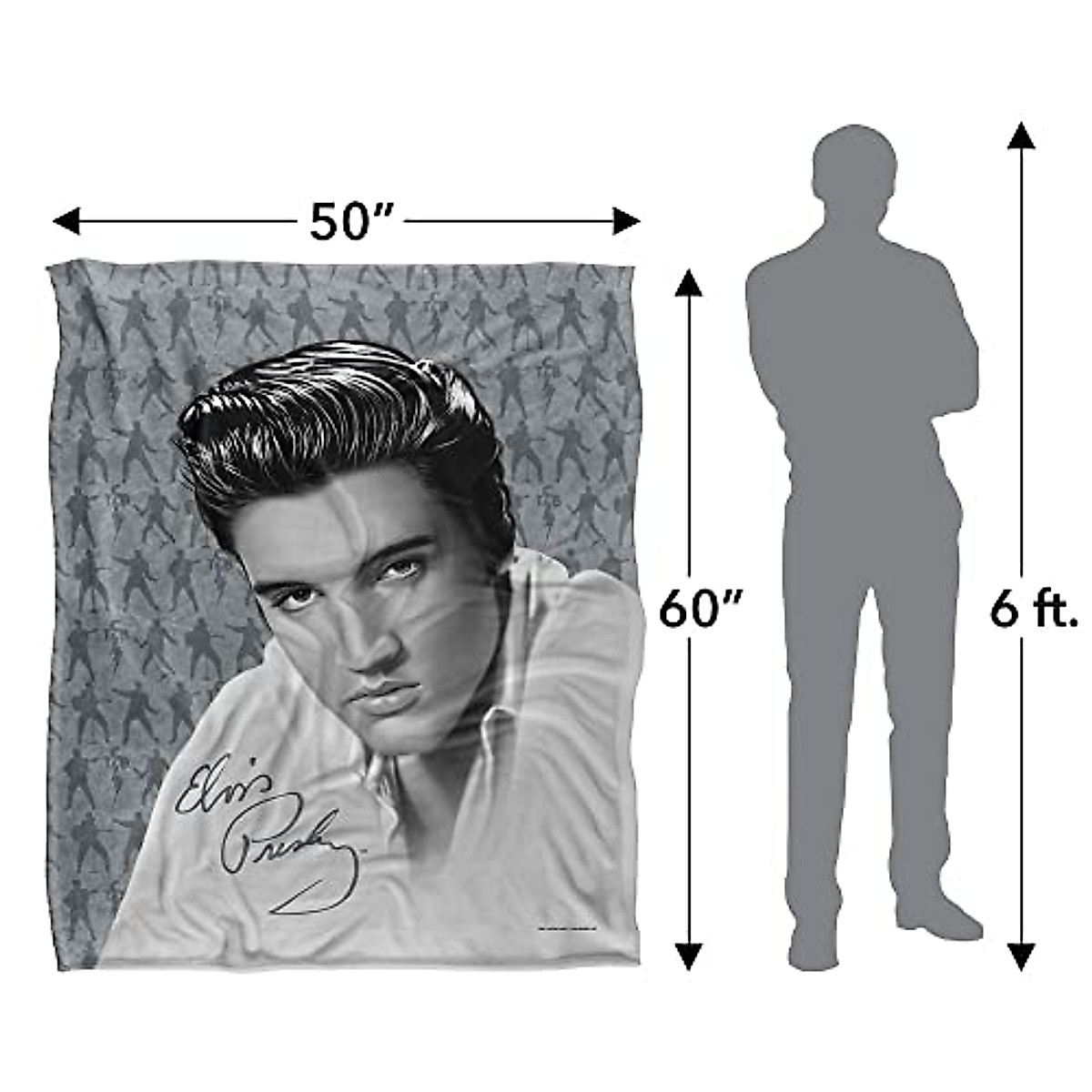 Elvis Presley Moves Officially Licensed Silky Touch Super Soft Throw Blanket 50" x 60"