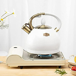 Tea Kettle Stovetop Whistling Teapot 3.5L Stainless Steel Kettle High Capacity Gas Whistle Kettle Induction Cooker Teapot Thicken Kettle Whistling Kettle Whistle Kettle Stove Top Kettle (Color : Red