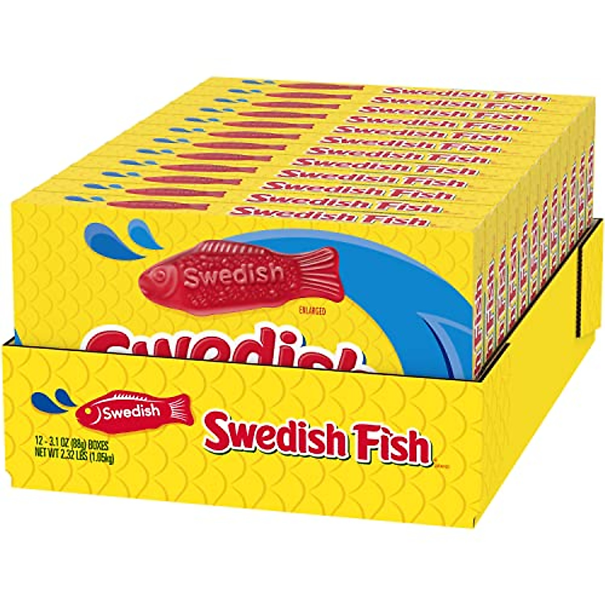 SWEDISH FISH Soft & Chewy Candy, 12 - 3.1 Oz Boxes