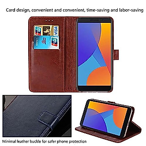 Generic Leather Shell for Motorola ThinkPhone Protective Cover, Holster Stand Case, Wallet Phone case with[Cash and Card Slots],Magnetic Cover for Motorola ThinkPhone (6,6") - Black-HZFM