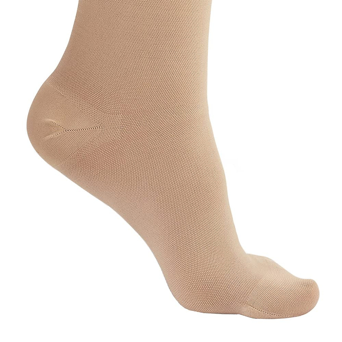 Ames Walker AW Style 200 Medical Support Closed Toe 20-30 mmHg Firm Compression Knee High Stockings Beige Medium Wide
