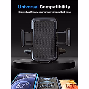 Bestrix Cell Phone Holder for Car, CD Slot Car Phone Holder, Hands Free Car Mount with Strong Grip Universal for iPhone, 12/11/11Pro/Xs MAX/XR/XS/X/8/7/6 Plus, Galaxy S/20/10/S10+/S10e/S9/S9+/N9