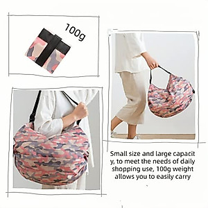 YEOLE Folding eco friendly shopping bag, grocery storage tote bag, travel shoulder portable thickened grocery shopping bag, supermarket eco protection bag, large and durable, reusable