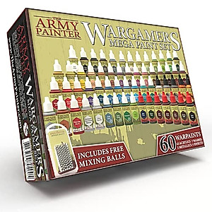 The Army Painter Paint Set - Miniature Painting Kit with 100 Rustproof Mixing Balls & 60 Nontoxic Acrylic Paints for Wargamers Hobby Model Paints for Plastic Models - Mini Figure Painting Kit
