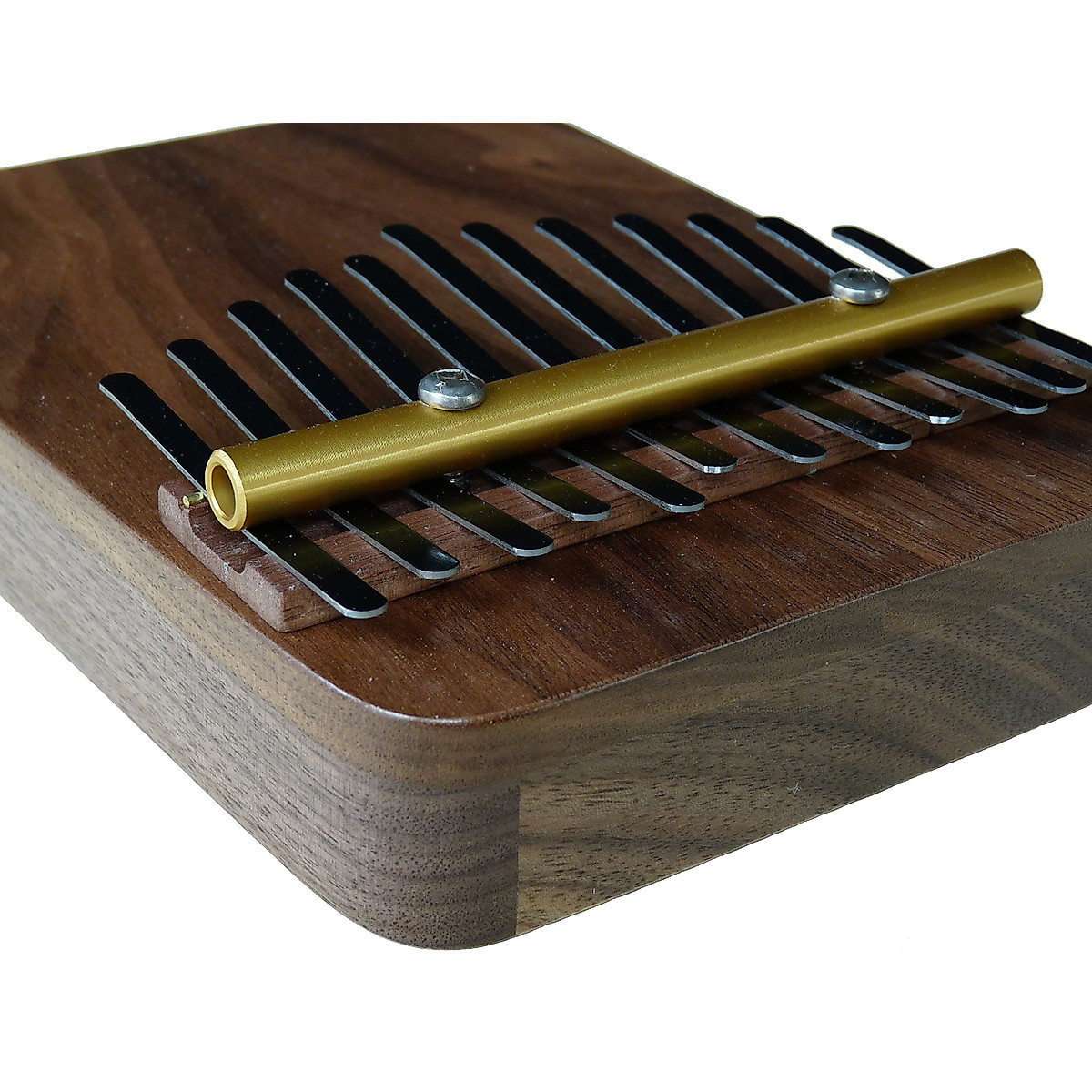 Zither Heaven Artisan Black Walnut 12 Note Thumb Piano with Black Walnut top made in the USA