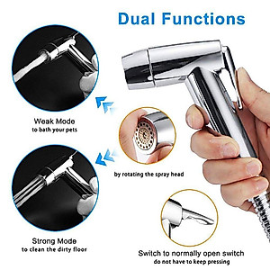Handheld Bidet Sprayer for Toilet, Bidet Sprayer Shower Bathroom Water Spray Jet Spray Diaper Sprayer Feminine Hygiene Cleaning Premium Stainless Steel (Handheld Bidet Sprayer)