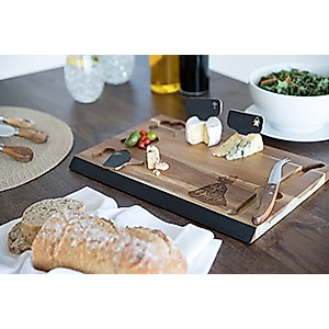 TOSCANA - a Picnic Time brand 833-00-512-033-12 Beauty Cutting Board and Serving Set, Beauty & the Beast - Acacia Wood