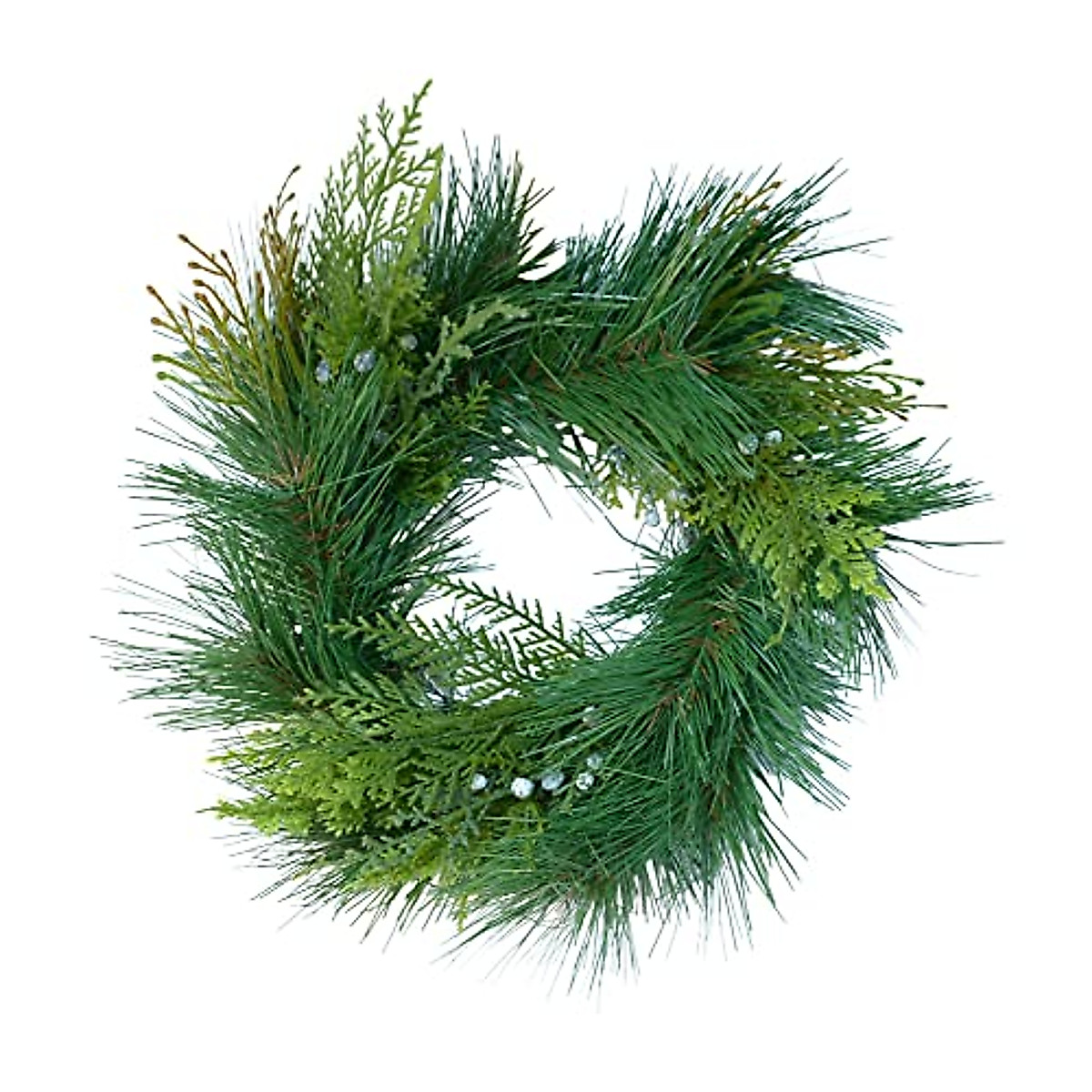 Mixed Pine Pillar Candle Ring, 12 Inches Diameter, Artificial Pine, Candle Holder Ring