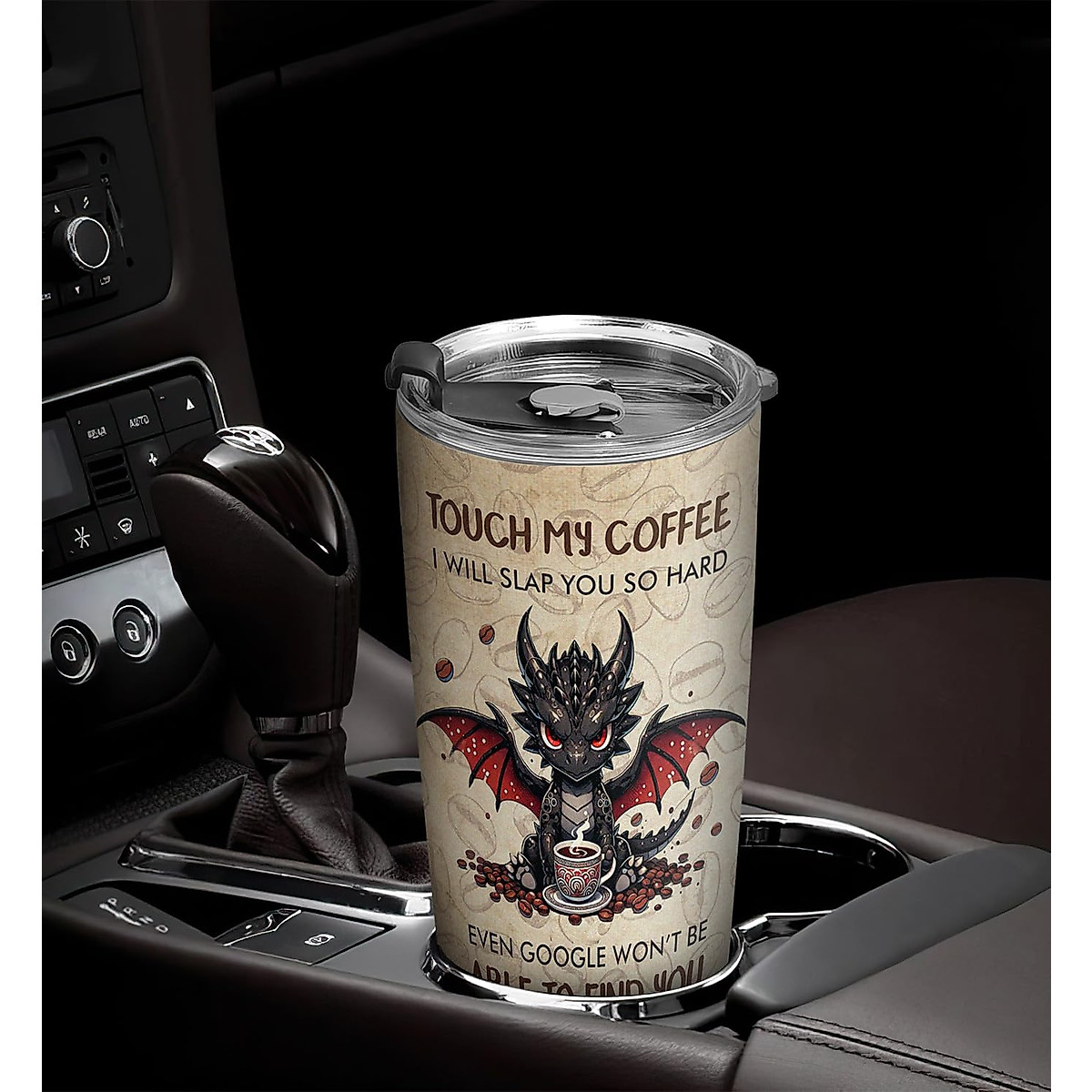 20oz Coffee Dragon Tumbler, Gifts for Coffees Lovers, Dragon Lovers, Coffees Thermos for Women, Men, Stainless Steel Double Wall Vacuum Insulated Coffee Mug, Travel Cup with Lid