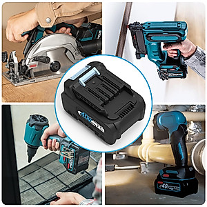 Rocivic Replace for Makita 40V Battery BL4025 2500mAh, Compatible with Makita 40 Volt max XGT Cordless Tools and 40 Volt Battery Charger