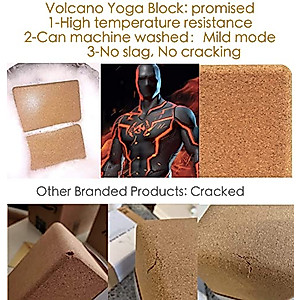 Cork Yoga Blocks 2 Pack Set -Natural Cork from Portugal, 9"x6"x4" Yoga Blocks Non-Slip&Anti-Tilt for Women| Men, Lightweight, Odor-Resistant| Moisture-Proof, Perfect Yoga Equipment