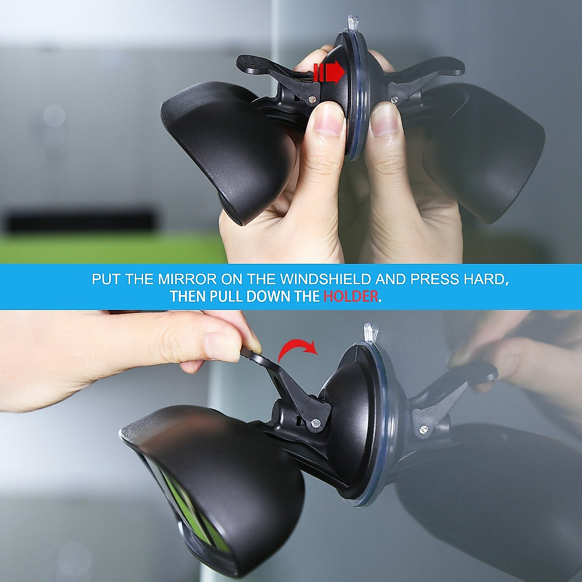 Aiprov Baby Car Mirror, Rear View Mirror Baby Front Facing For Back Seat With Suction Safety Rearview Adjustable, 360 Degree Rotable Forward Baby Mirror For Infant