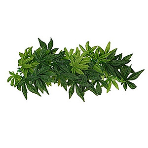 POPETPOP Reptile Plants Hanging - Terrarium Plants with Suction Cup for Bearded Dragons Lizards Geckos Snake Pets and Hermit Crab Tank Habitat Decorations - 12 inches