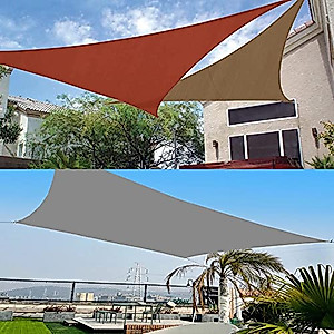 MeGaLuv Sun Shade Sail Outdoor Waterproof Right Triangle 5X5X7ft Canopy Sail Shade UV Protection for Garden Patio Block with Rope Shade Sail Kit White