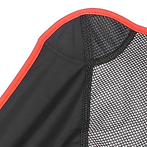 DAUERHAFT Outdoor Camping Chair, Wide Uses Aluminum Alloy Portable Chair Simple Operation Nylon Mesh with A Stable Four Arm Design for Barbecue(Bright Red)