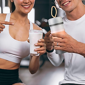 Ysglory 3 Packs Protein Powder Storage Container 4 Stackable Formula Dispenser Portable Protein Powder Travel Container Milk Powder Container to Go for Workout, Fitness, Travel (Pink,White,Blue)