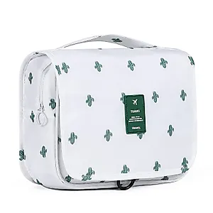 Etercycle Hanging Toiletry Bag for Women, Large Cosmetic Bag Travel Organizer Toiletries bags Makeup Bag with Hook（White）