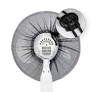 2 Pack - 16" Fan Cover,Washable Pedestal Fan Dustproof Cover,Protect Kid Children Baby Finger Net Mesh Fan Guard,Summer Home Fan Safety Dust Cover,Perfect for Parents of Toddlers (Black)