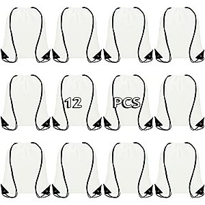 RLGPBON 12/24/48 Pack Drawstring Backpack Bulk Sport Bags Cinch Sack with String DIY Gym Sports Sackpack for Women Men