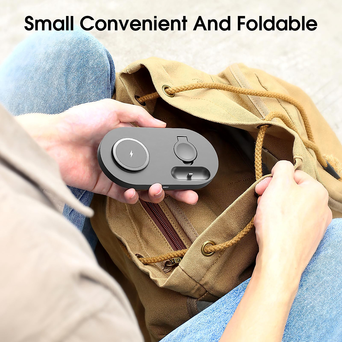 3 in 1 Mag-Safe Wireless Charging Pad, 15W Fast Magnetic Wireless Charging Station, Travel Wireless Charger for iPhone 15/14/13/12Pro/Pro Max/Mini/Plus, iWatch Ultra/9/8/7/6/SE/5/4/3/2, Airpods.